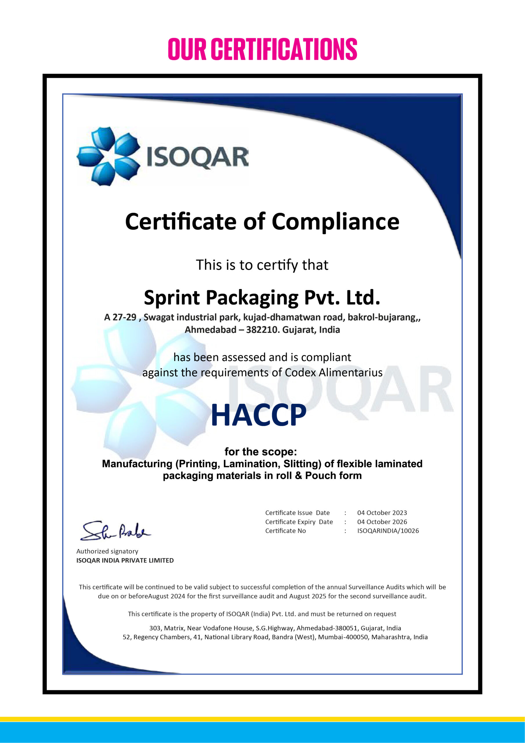 About Us – Sprint Packaging Pvt. Ltd.